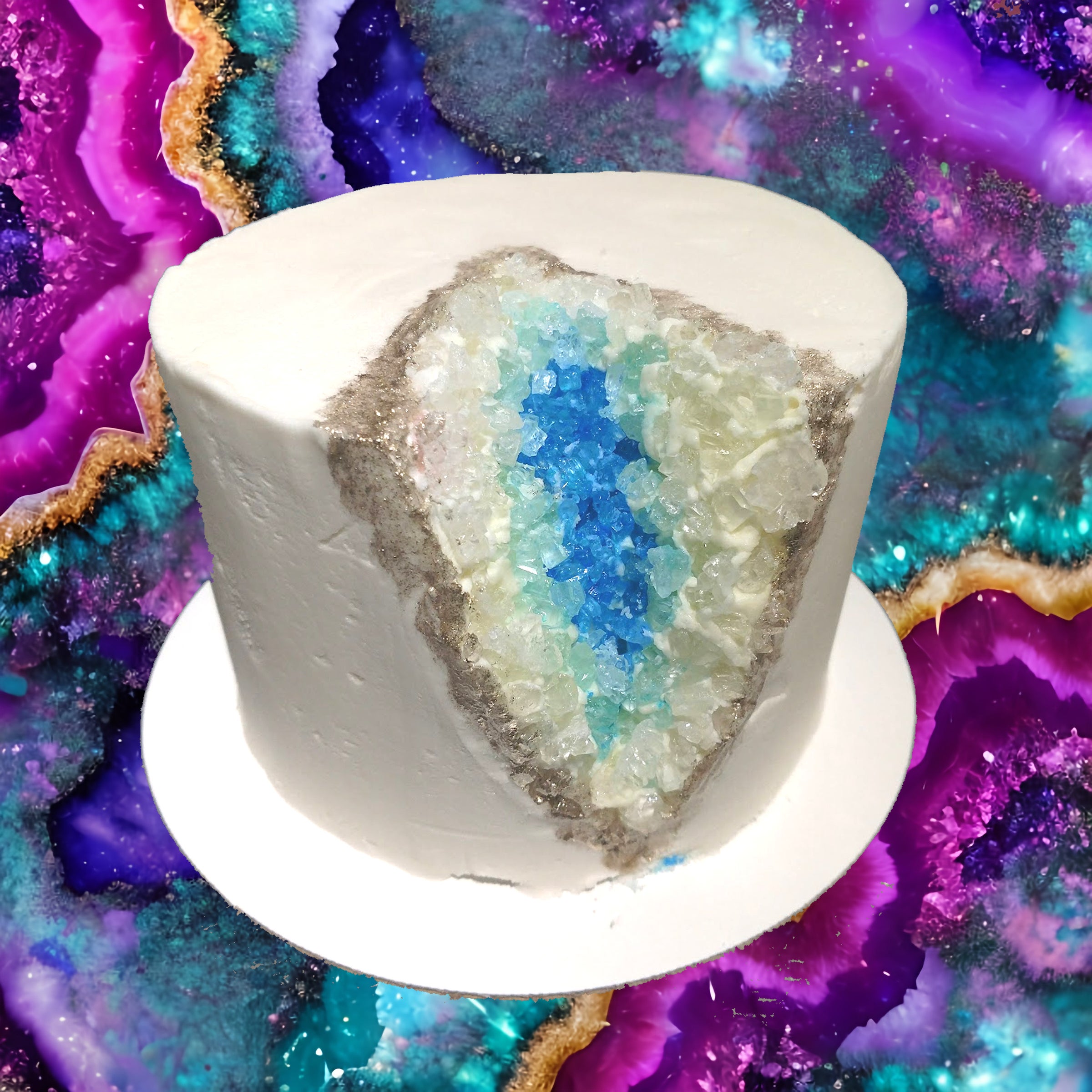 geode stone cake