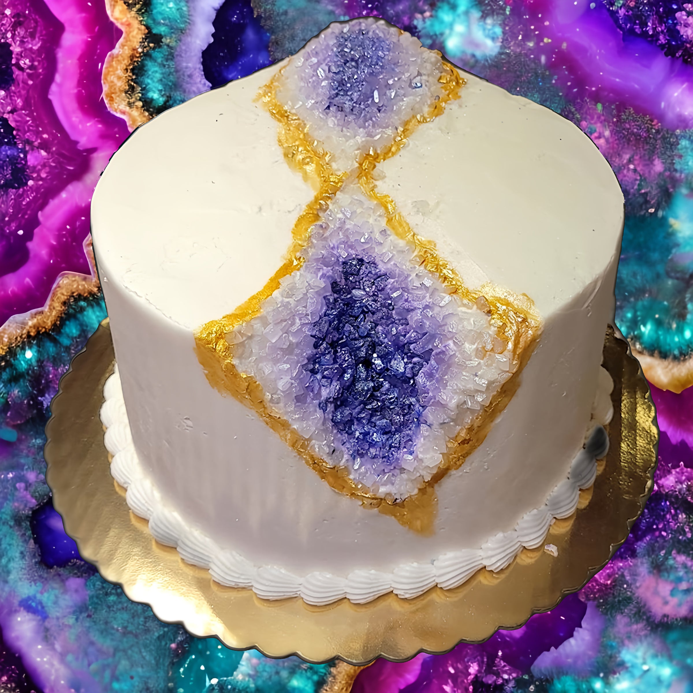geode stone cake