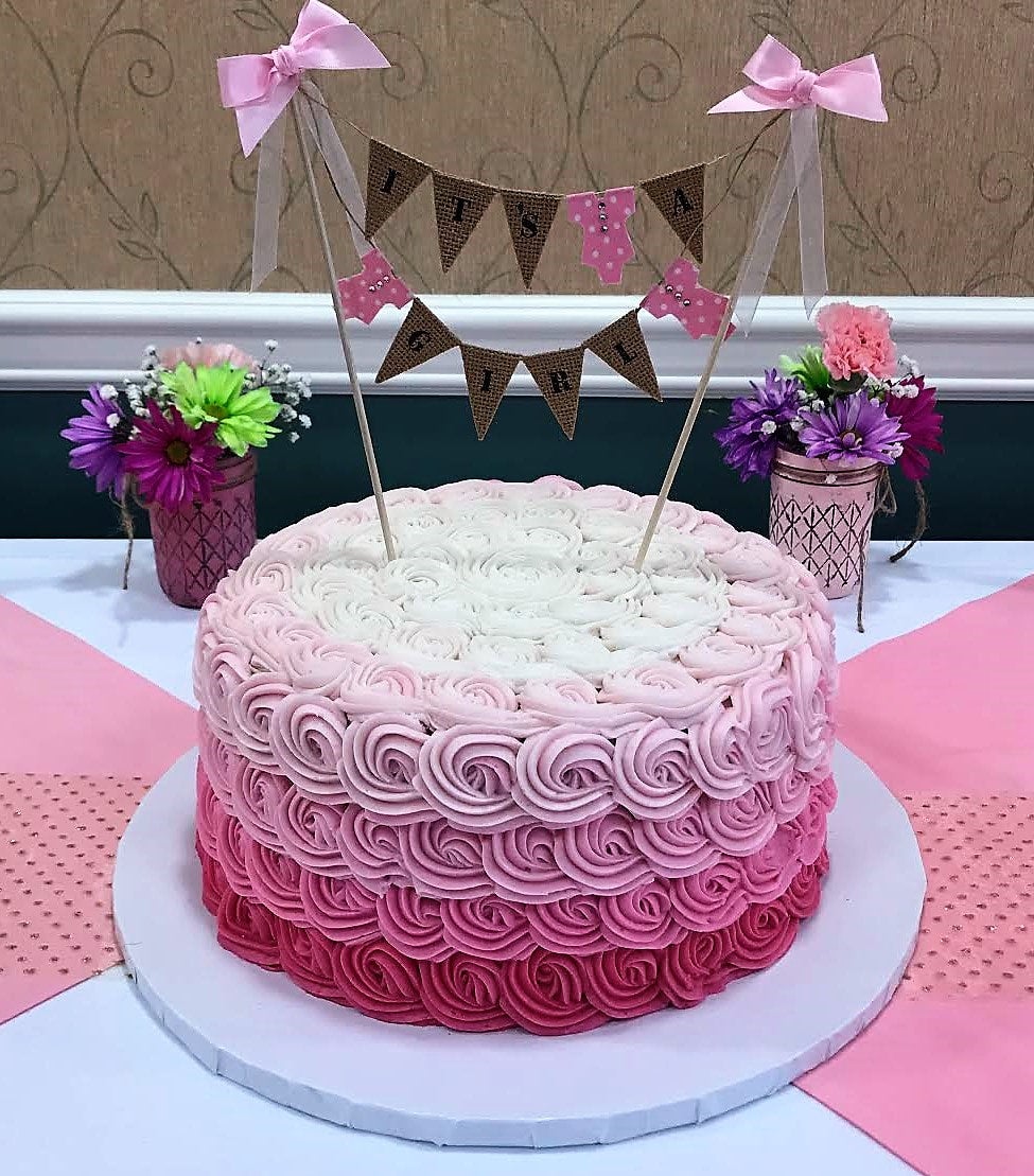 rosette cake pink