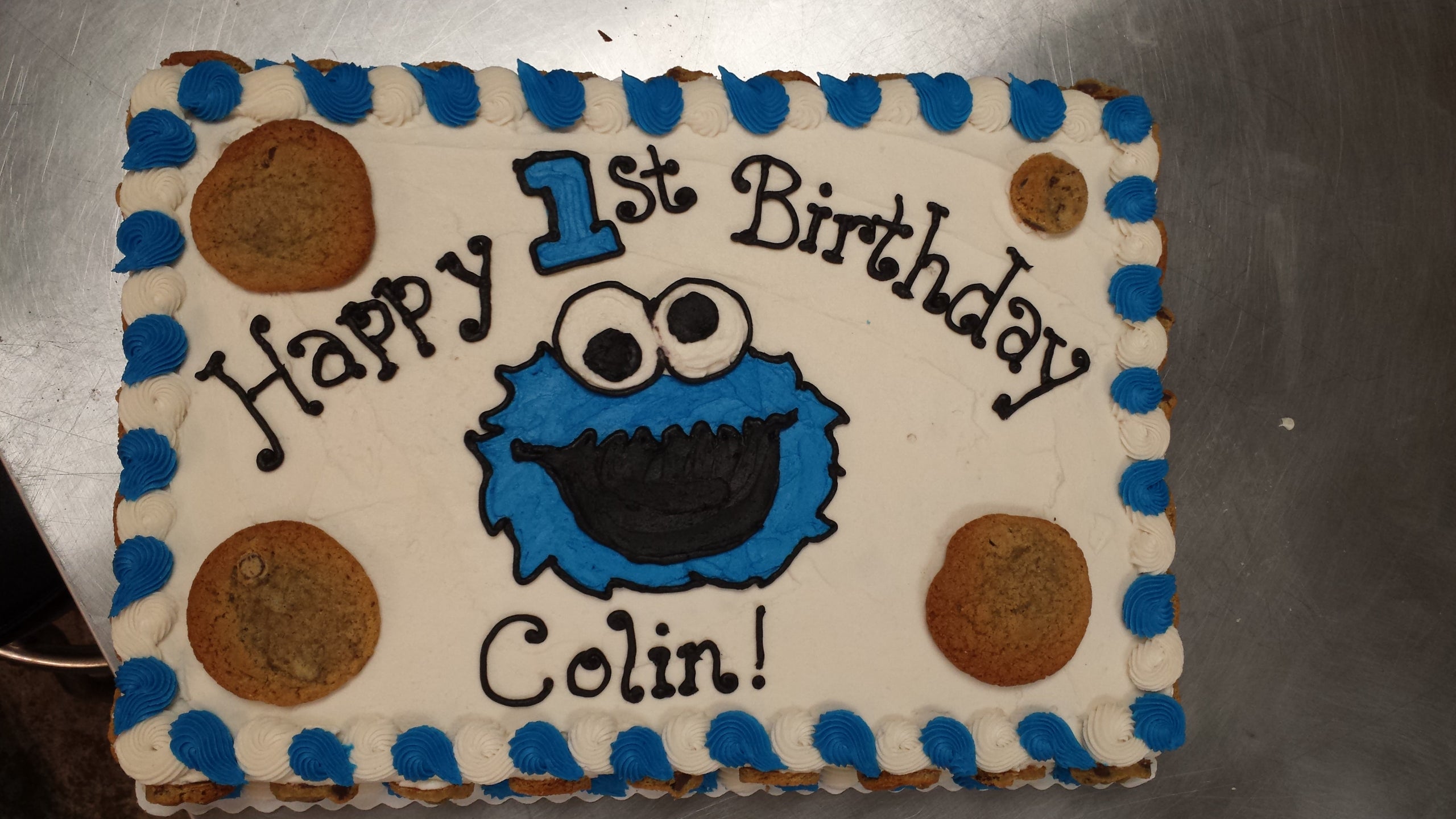 Cookie Monster Sheet Cake